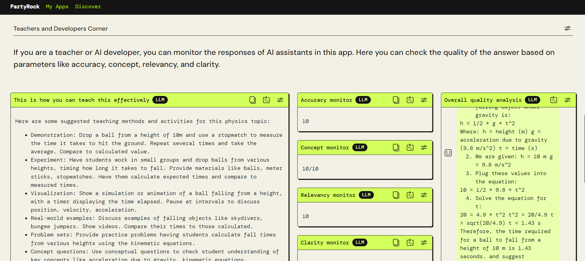 Aws Community Ai Science Learning Companion Built Using Partyrock
